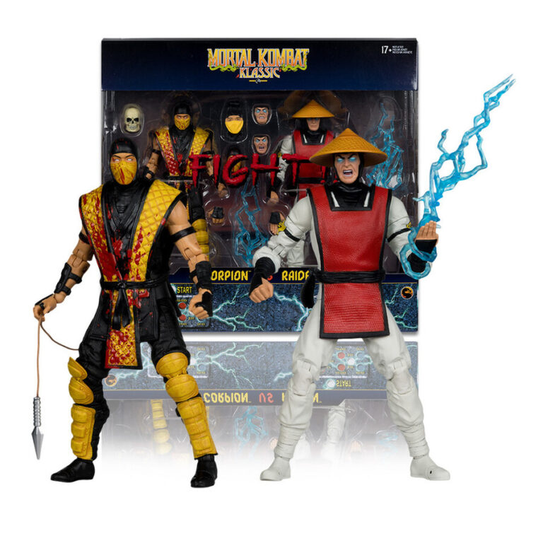 Scorpion vs Raiden (Mortal Kombat Klassic) 2-Pack 7" Figures ...